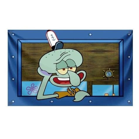 Unbranded Accents Squidward Flag Tapestry 3 X 5 Cartoon Spongebob Funny Dorm Room Wall Decor