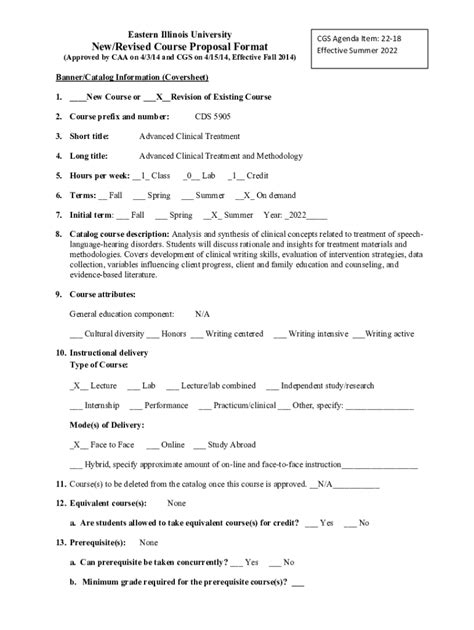 Fillable Online Course Prefix And Number Fax Email Print Pdffiller