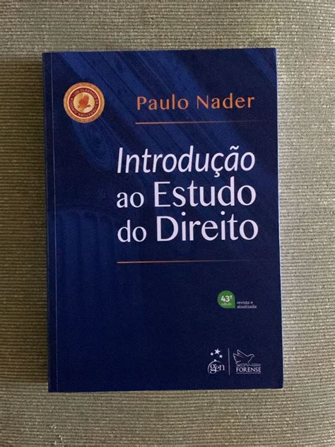 Introdução Ao Estudo do Direito Paulo Nader Livro Editora Forence
