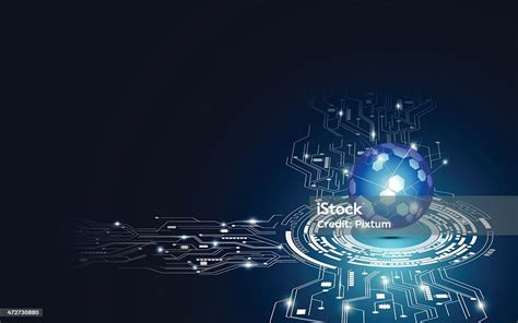 기술 Globe 추상적임 디지탈 컨셉입니다 배경기술 0명에 대한 스톡 벡터 아트 및 기타 이미지 0명 2015년 Cpu