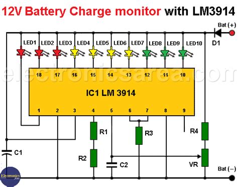 12 Volt Battery Level Indicator Circuit Diagram Wiring Diagram And