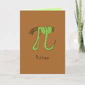 Pithon Python Snake Pi Day Math Greeting Card Zazzle