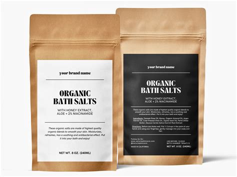 Editable Pouch Label Template Canva Printable Beauty Label Tea