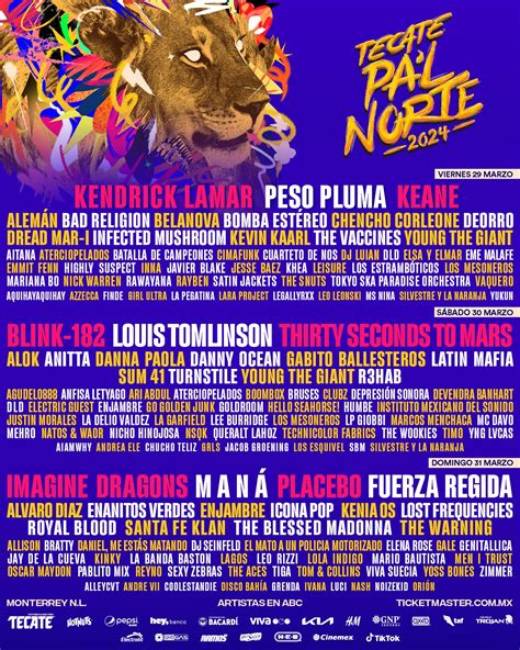 Tecate Pal Norte 2024 Los Horarios Y Todo Lo Que Debes Saber Del
