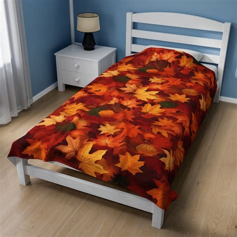 Leaf Throw Blanket Etsy