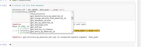 importerror in pymatgen materials project data api materials