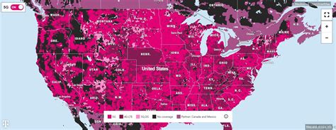 T Mobile Worldwide Coverage Map Topographic Map Of Usa With States