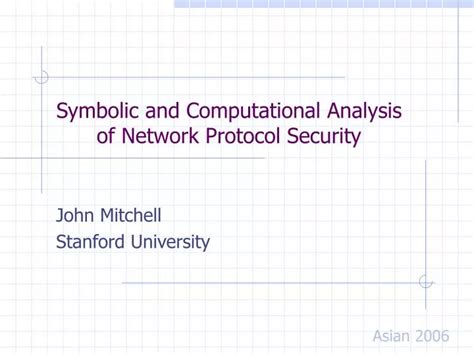 Ppt Symbolic And Computational Analysis Of Network Protocol Security