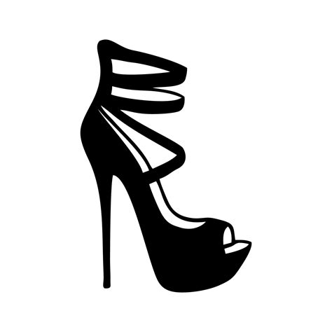 Womens High Heels Shoe Icon Black Isolated On White Background Vector