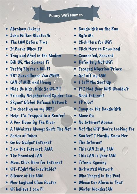 117 Funny Wi Fi Names For Your Home Router And Network Artofit