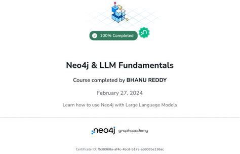 Neo4j Graphdatabases Certification Llms Langchain Agents Bhanu R