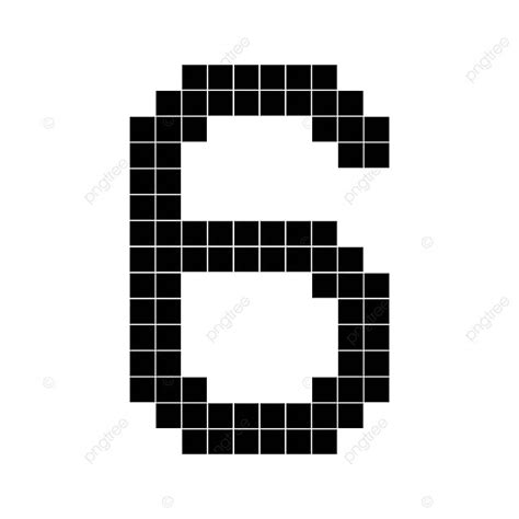 3d Pixelated Minecraft Cube With Number Six In 8bit Style Vector