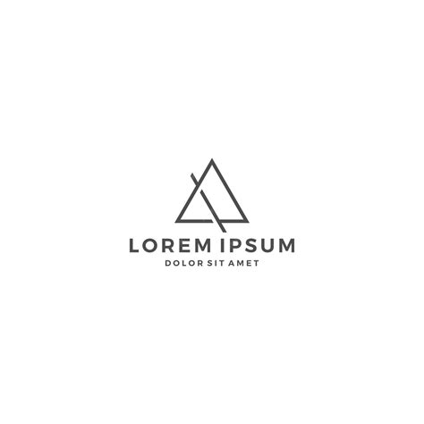 Premium Vector A Letter Triangle Logo