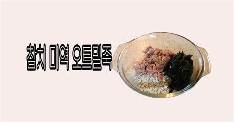 다이어트 오트밀요리 참치미역오트밀죽 전자레인지 요리