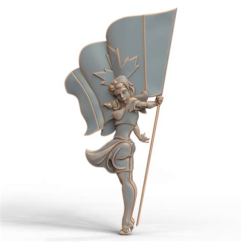3d File 3d Model Stl File For Cnc Router Laser And 3d Printer 2711 Canadian Pin Up Girl 📁 ・3d