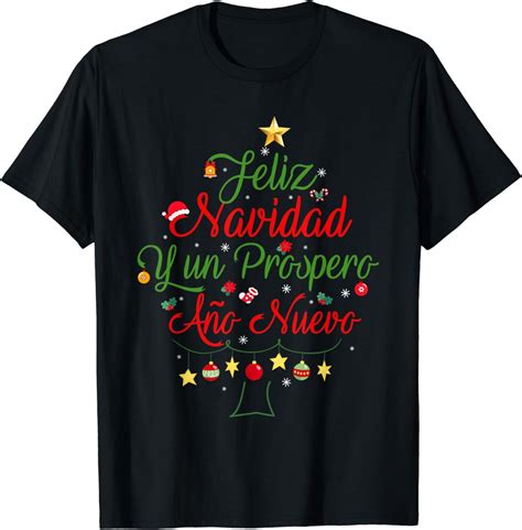 Feliz Navidad 2023 Spanish Merry Christmas Mexican Xmas Tree T Shirt