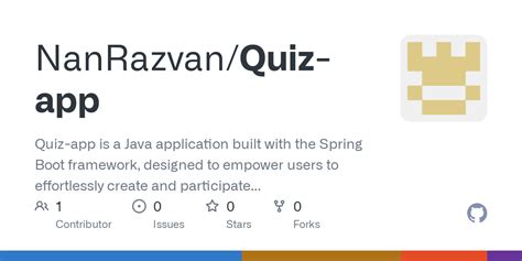 Github Nanrazvanquiz App Quiz App Is A Java Application Built With The Spring Boot Framework