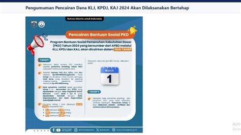Terjawab KLJ Tahap 2 2024 Kapan Cair Ini Info Dinsos Jakarta Terbaru
