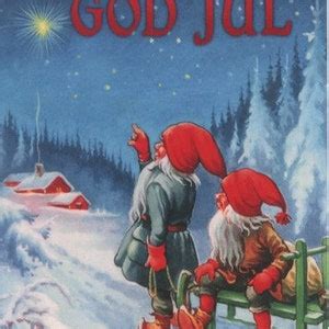 Nordic Scandinavian Gnome Elf Tomte Nisse Christmas Cards Box Of 12 Etsy
