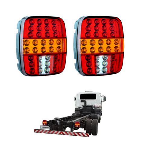 Par Lanterna Traseira Marmita Led Caminhão Ford Cargo Worker Universo Aventura Brasil