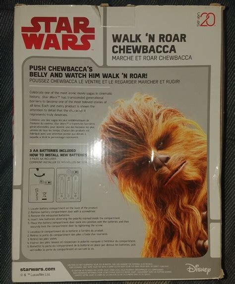 Disney Star Wars The Last Jedi Walk N Roar Chewbacca Plush Sound