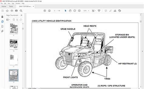 Bobcat 3400 Utility Vehicle 3400 3400xl Operation And Maintenance Manual