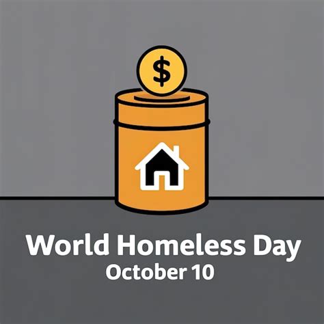 Vector Illustration For World Homeless Day October Poster Banner Card And Background