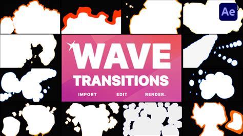 Wave Transitions After Effects After Effects Project Files VideoHive