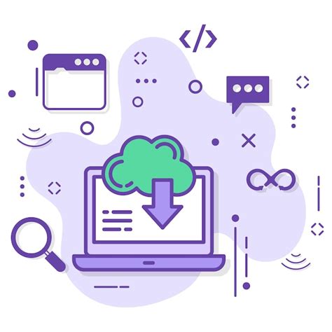 Premium Vector Download Data Server Stock Illustration Cloud Data