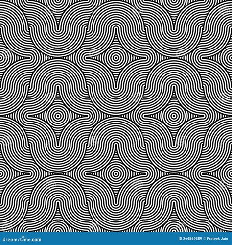 Vector Abstract Seamless Patternmodern Geometric Backgroundrepeated Monochrome Pattern With