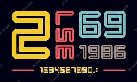 premium vector numbers font sport font with numbers and numeric