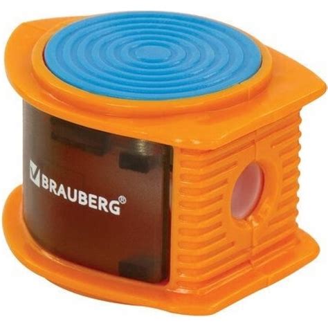Точилка BRAUBERG Flash с контейнером, пластиковая, корпус ассорти ...