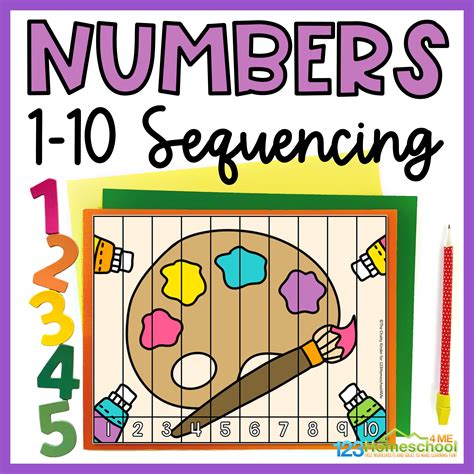 Free Back To School Sequencing Numbers 1 10 Printable Puzzles
