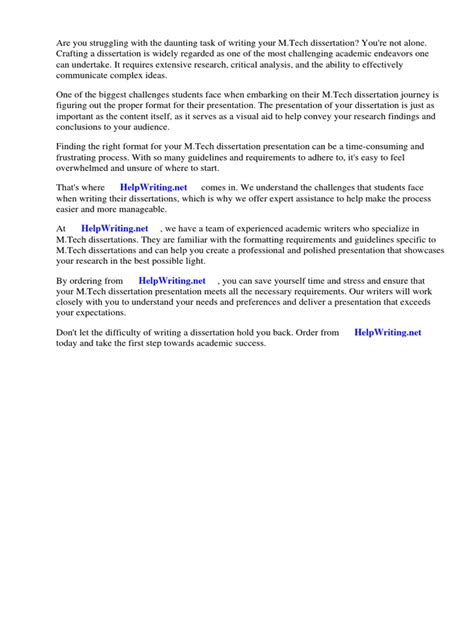 M Tech Dissertation Ppt Format Pdf Thesis Heat