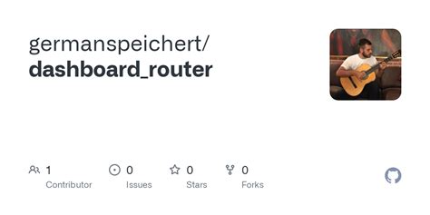 Github Germanspeichert Dashboard Router