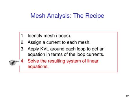 Ppt Meshes And Loops Steps Of Mesh Analysis Supermesh Examples