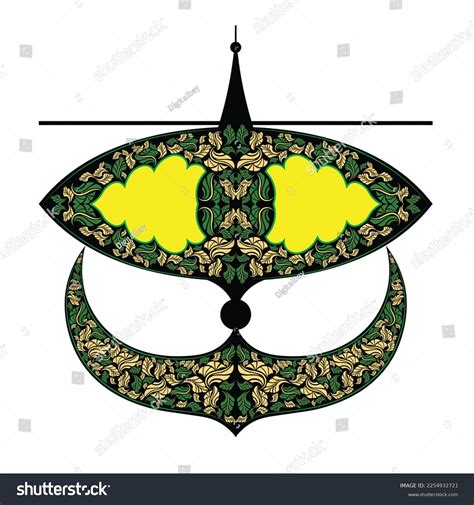 Vector Wau Bulan On White Background Stock Vector Royalty Free