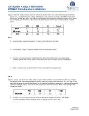 Chi-Square Analysis: Relationship Between Gender and College | Course Hero