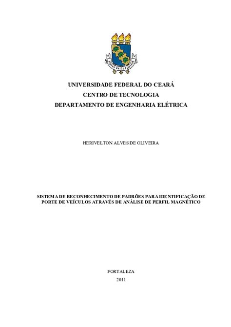 Pdf Sistema De Reconhecimento De Padrões Para Identificação De Porte