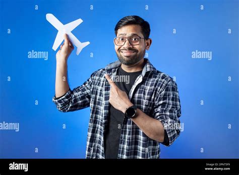 Smiling Passport Travel Destination One Man With Smiley Face Holding