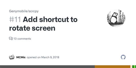 Add Shortcut To Rotate Screen Issue Genymobile Scrcpy GitHub