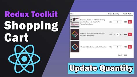 React Shopping Cart Redux Toolkit 2023 Part 5 Update Quantity Youtube