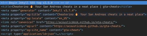 Jekyll Seo Tag Doesnt Work Within Github Pages Stack Overflow