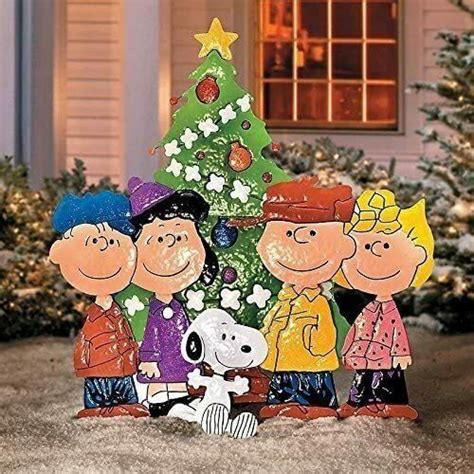 Festive Peanuts Gang Christmas Yard Art Outdoor Decor 36 Peanuts