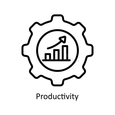 Productivity Vector Outline Icon Design Illustration Business And Management Symbol On White