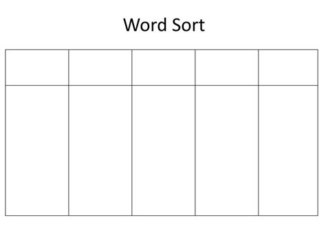 PPT Word Sort PowerPoint Presentation Free Download ID