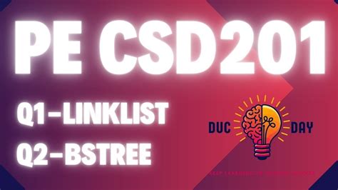 Ôn Tập Pecsd201 Câu Q1 Single Linkliist Q2bstree Youtube