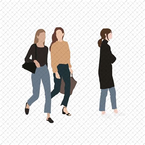 Flat Vector People Standing 2 Toffu Co