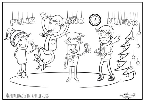 Dibujos de Año Nuevo Manualidades Infantiles