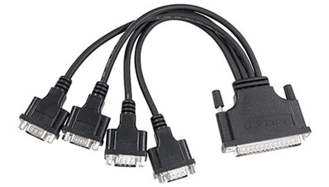1ft 37 Pin To 4 Port Db9 Connectors Aerospace Daq Test Hil Uei